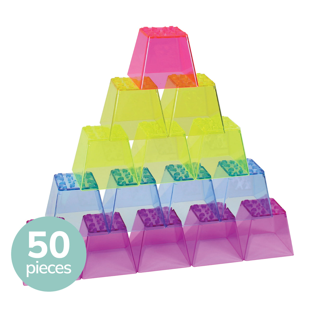 Crystal Color Stacking Blocks – Meka Sensory Play